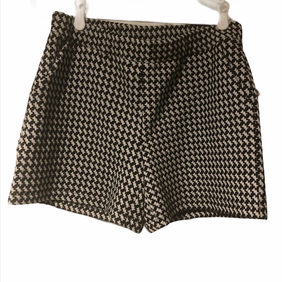 attention | Shorts | Nwt Blackwhite Houndstooth Shorts | Poshmark